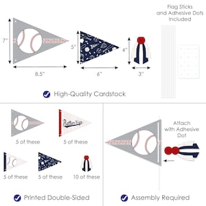 Batter up - Baseball - Triangle Baby Shower or Birthday Party Photo ...