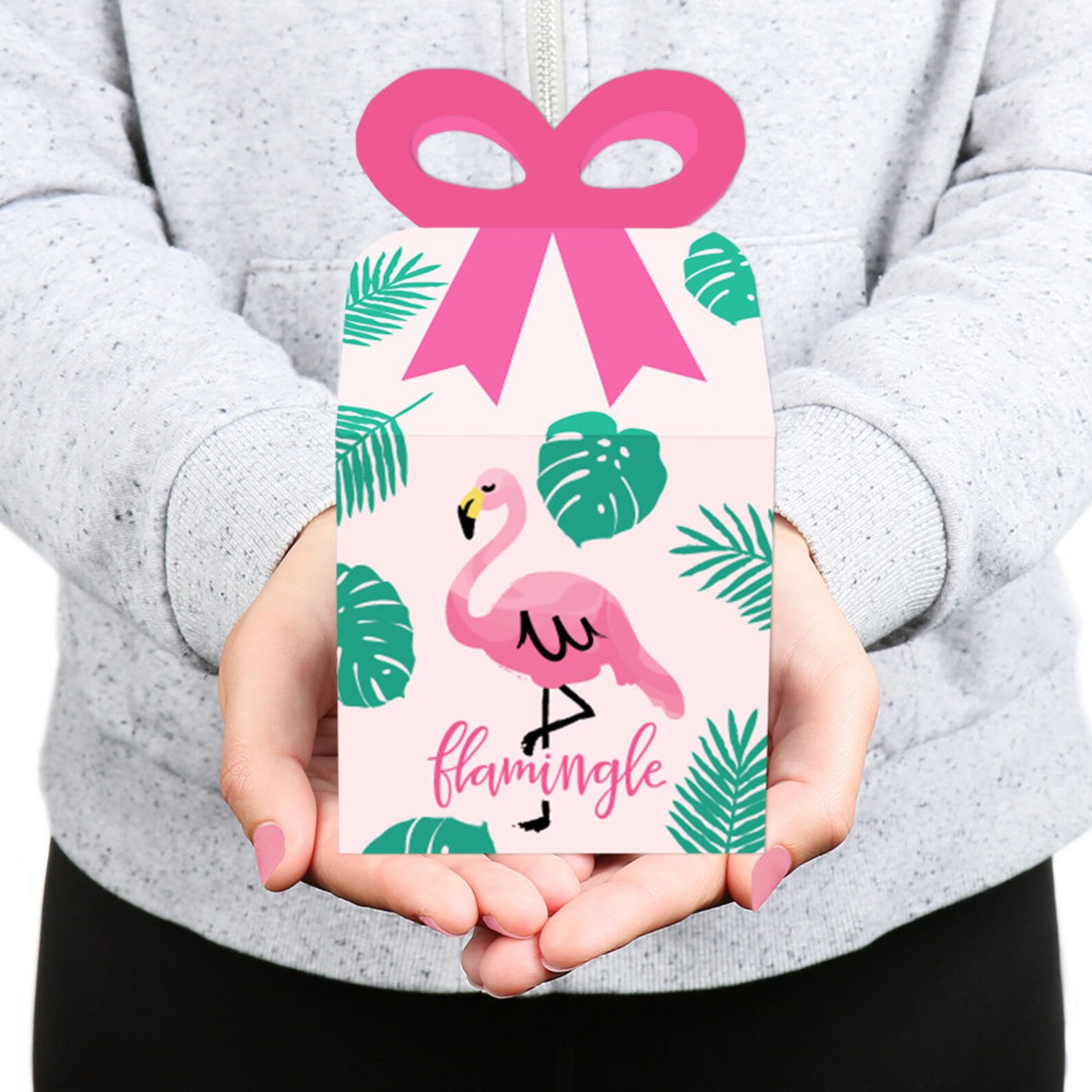 Pink Flamingo - Party Like a Pineapple - Square Favor Gift Boxes ...