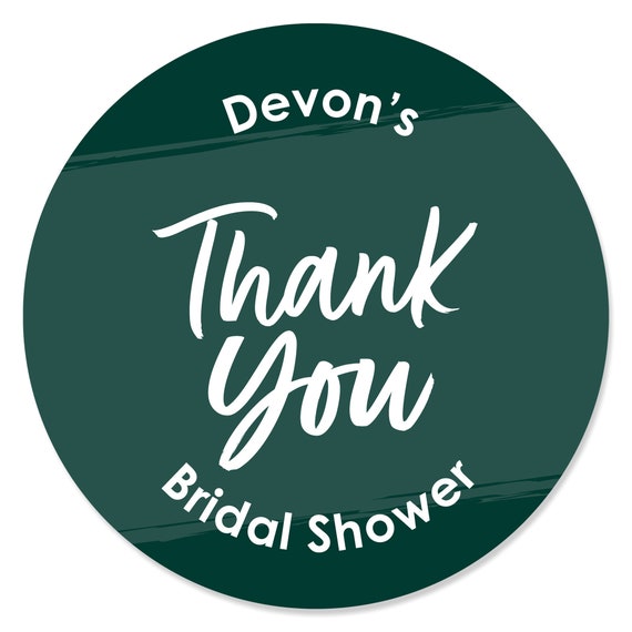 Personalized Emerald Elegantly Simple - Custom Guest Party Favor Circle ...