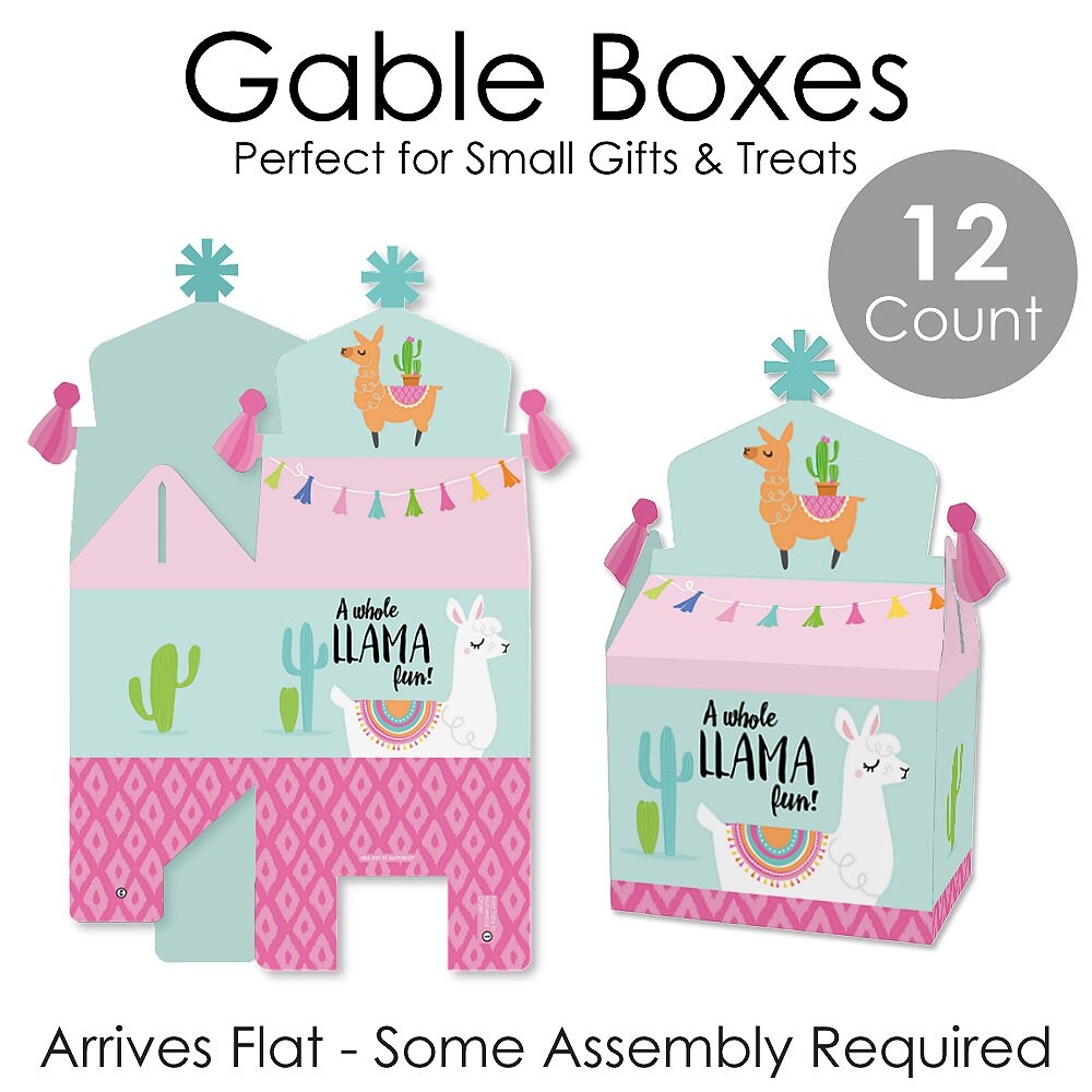Whole Llama Fun - Treat Box Party Favors - Llama Fiesta Baby Shower or ...