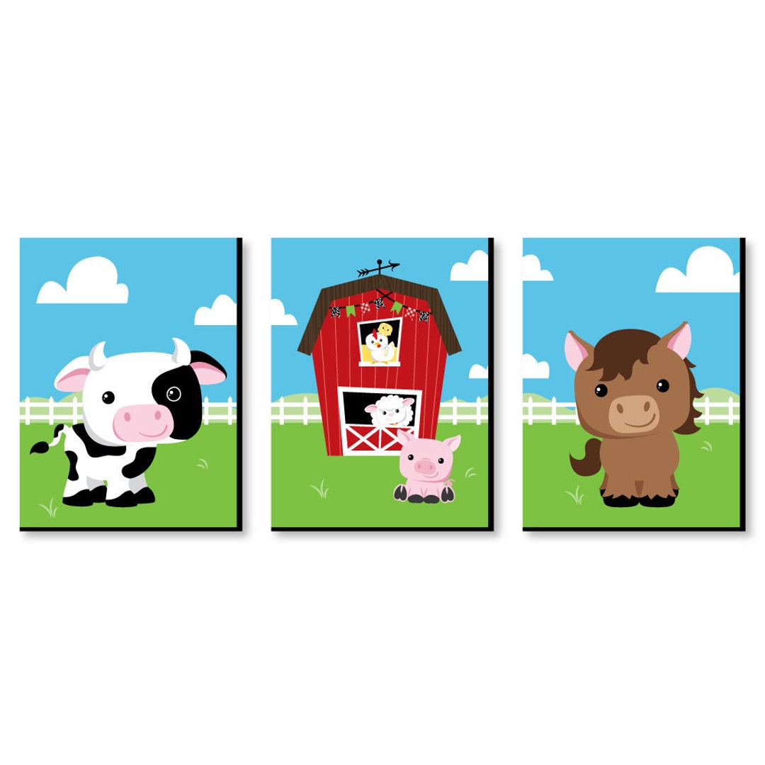 Farm Animals - Kids Room, Nursery & Home Décor - 7.5” X 10” Kids Wall ...