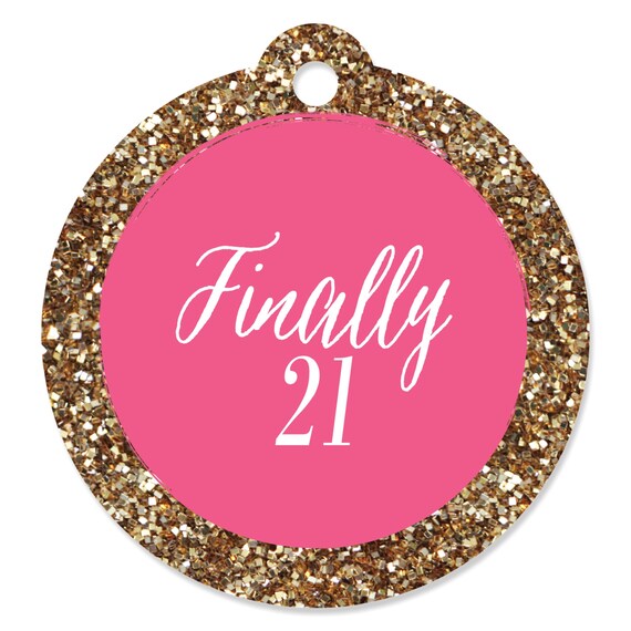 21st Birthday Party Tags - Finally 21 Girl(Set of 20) by Big Dot of ...