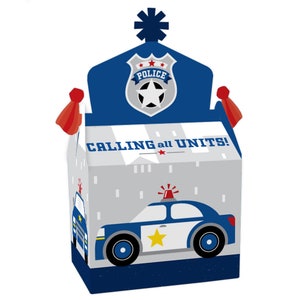 Calling All Units - Police - Treat Box Party Favors - Cop Birthday ...