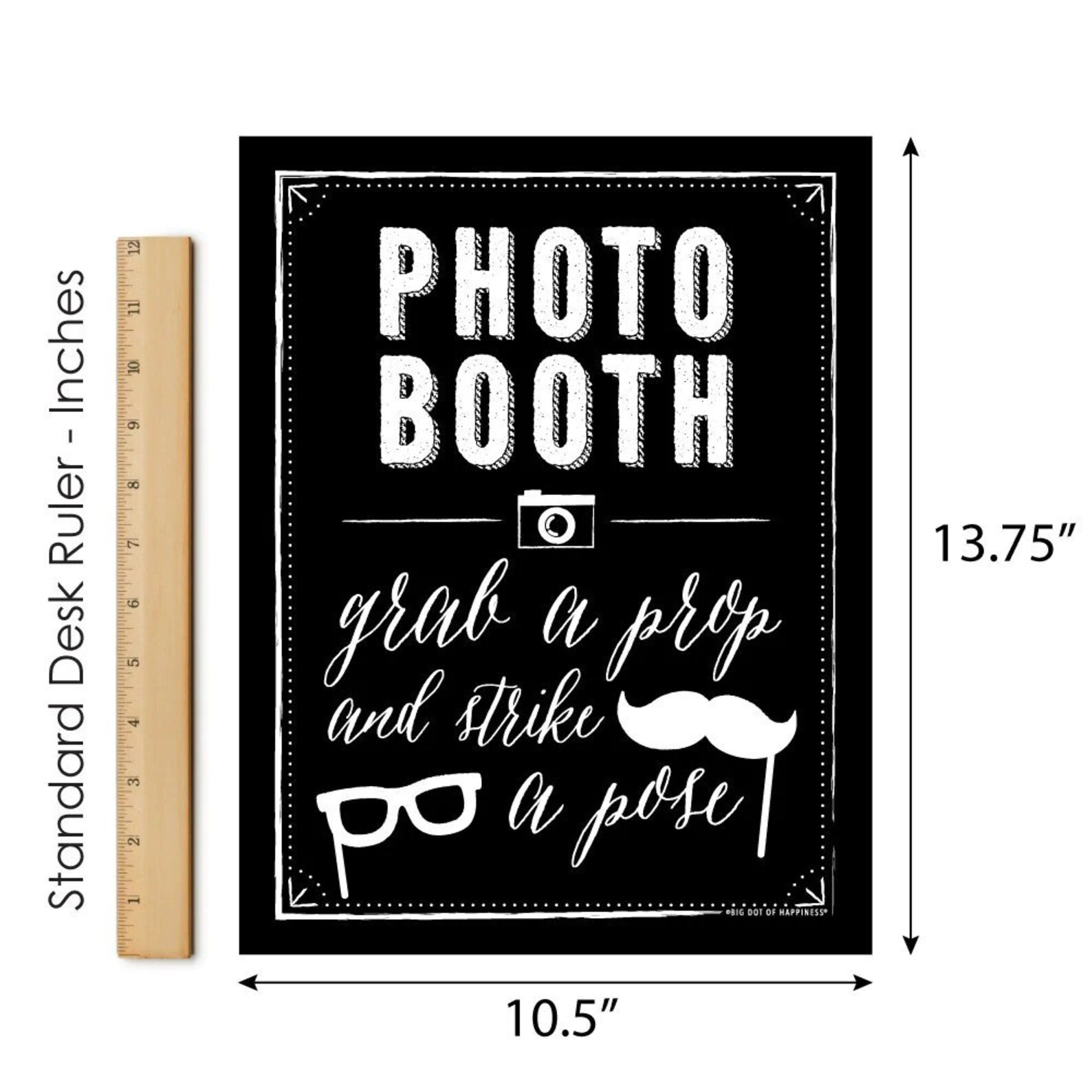 Photo Booth Sign - Printed on Sturdy Plastic Material - 10.5 X 13.75 ...