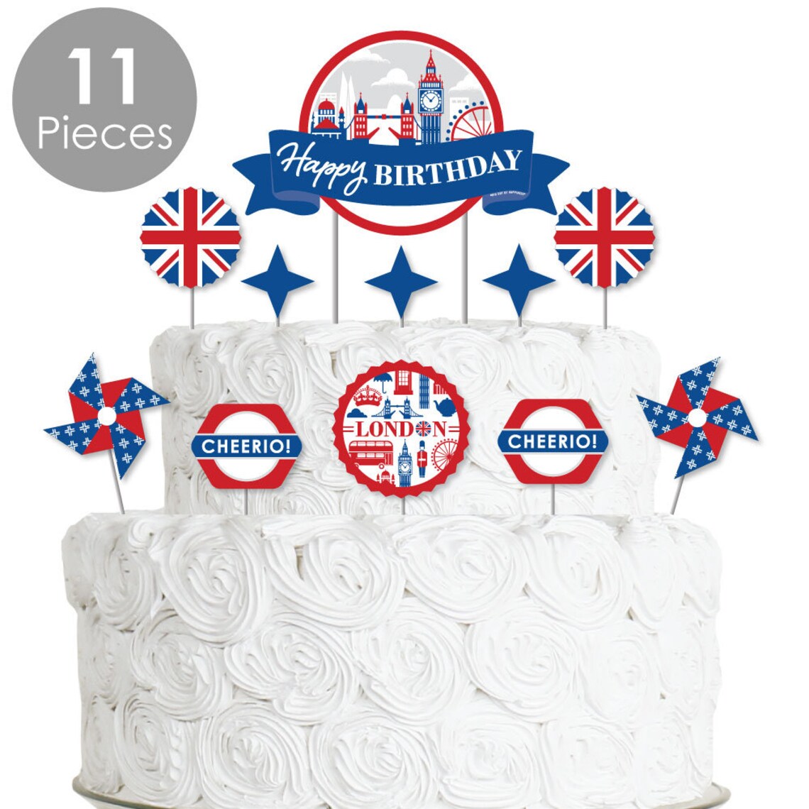 Cheerio London British UK Birthday Party Cake Decorating - Etsy