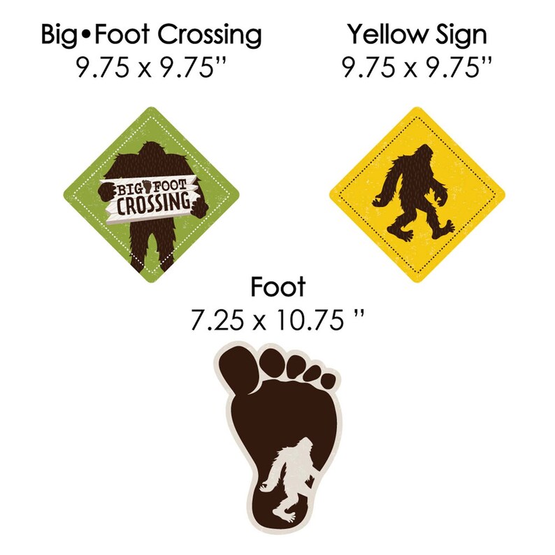 Sasquatch Crossing Lawn Decorations Outdoor Bigfoot Party - Etsy