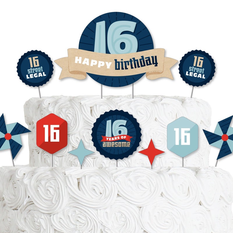 16th Birthday Cake Topper - Etsy
