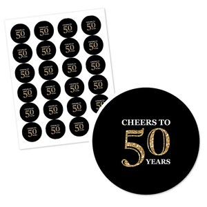 Custom Adult 50th Birthday - Gold - Personalized Birthday Party Circle ...