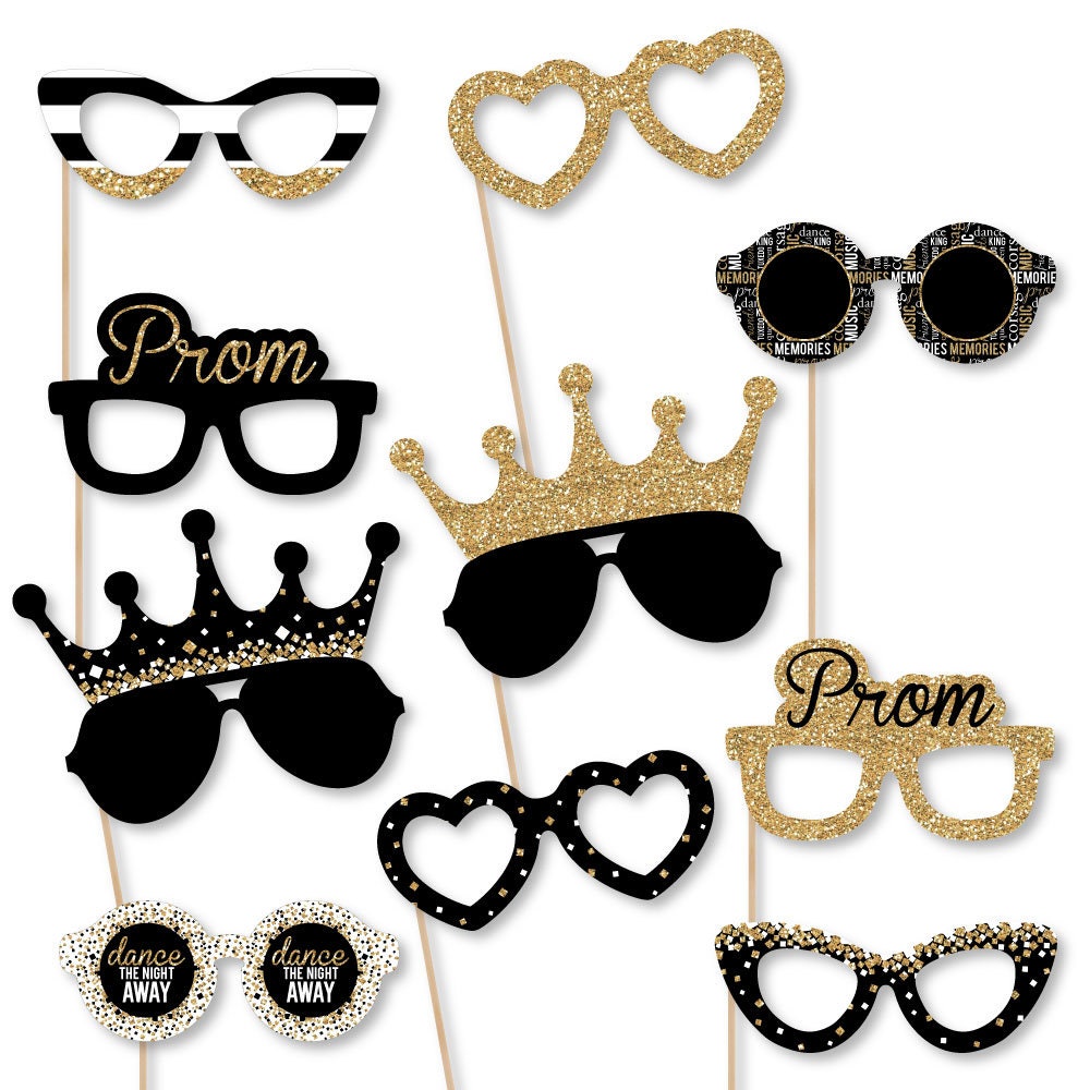 Prom Prom Night Party Glasses Photo Booth Prop Accessories | Etsy
