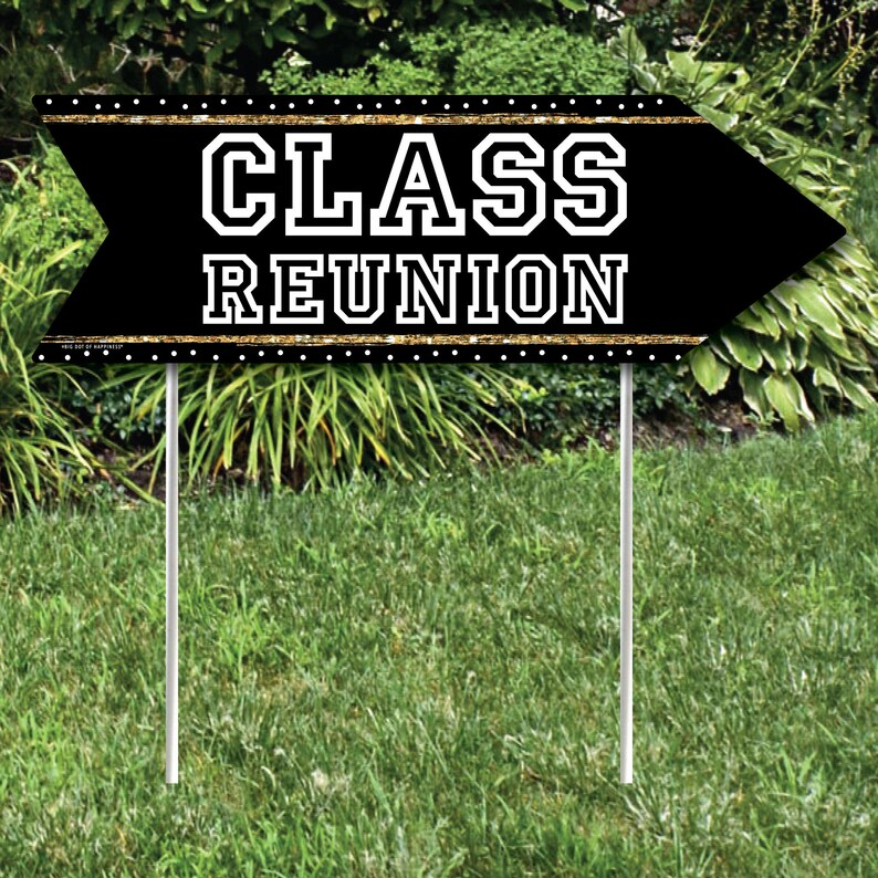 Reunited School Class Reunion Party Sign Arrow Double - Etsy