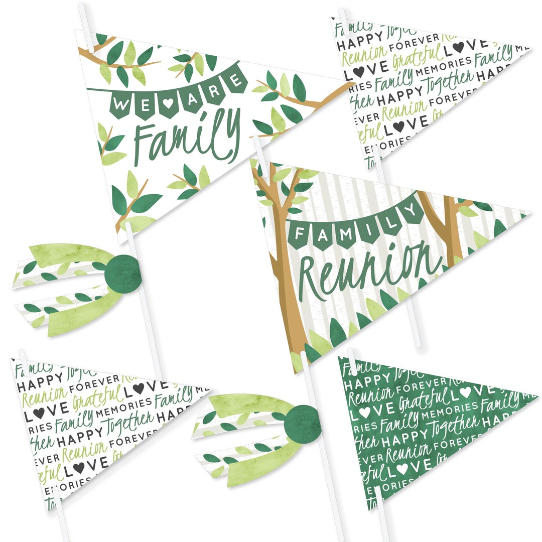 Family Tree Reunion - Triangle Family Gathering Party Photo Props ...