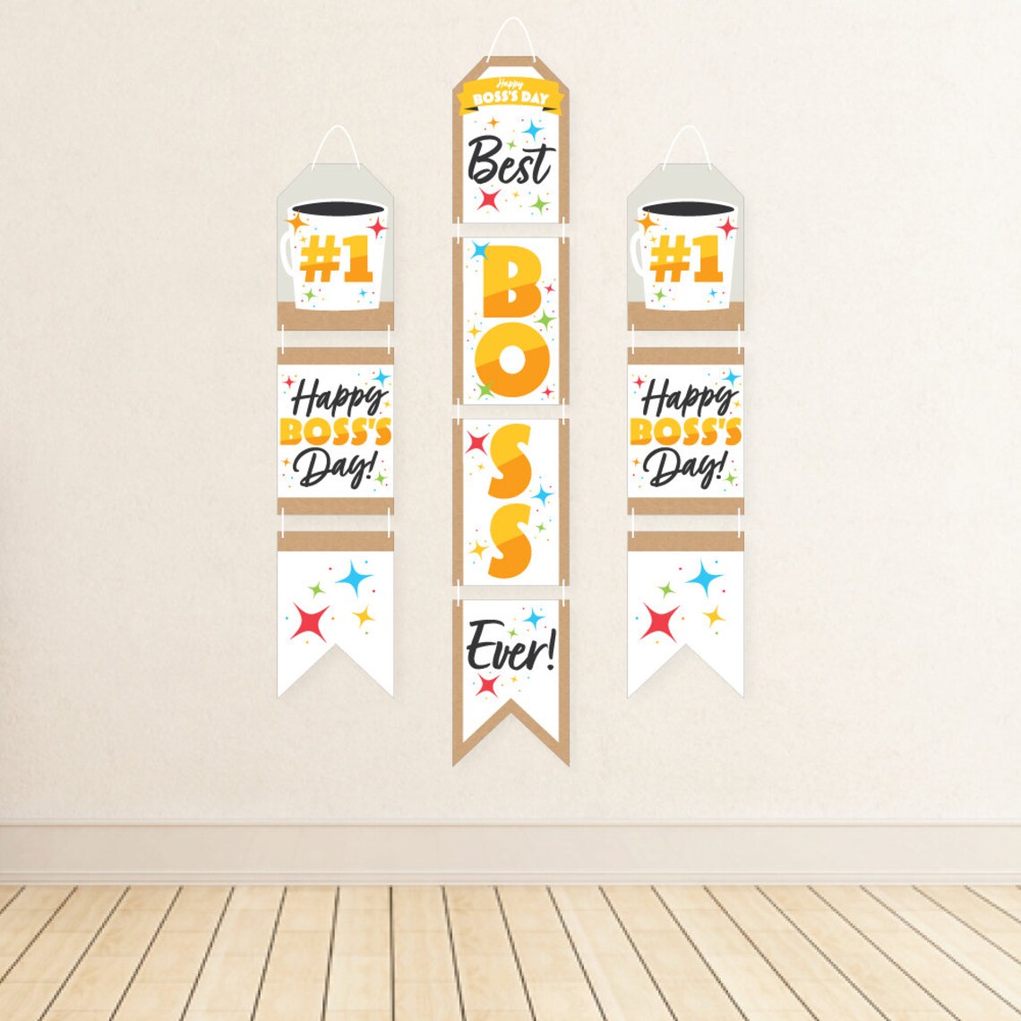 Happy Boss's Day Hanging Vertical Paper Door Banners | Etsy