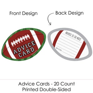 End Zone - Football - Wish Card Baby Shower Activities - Shaped Advice ...