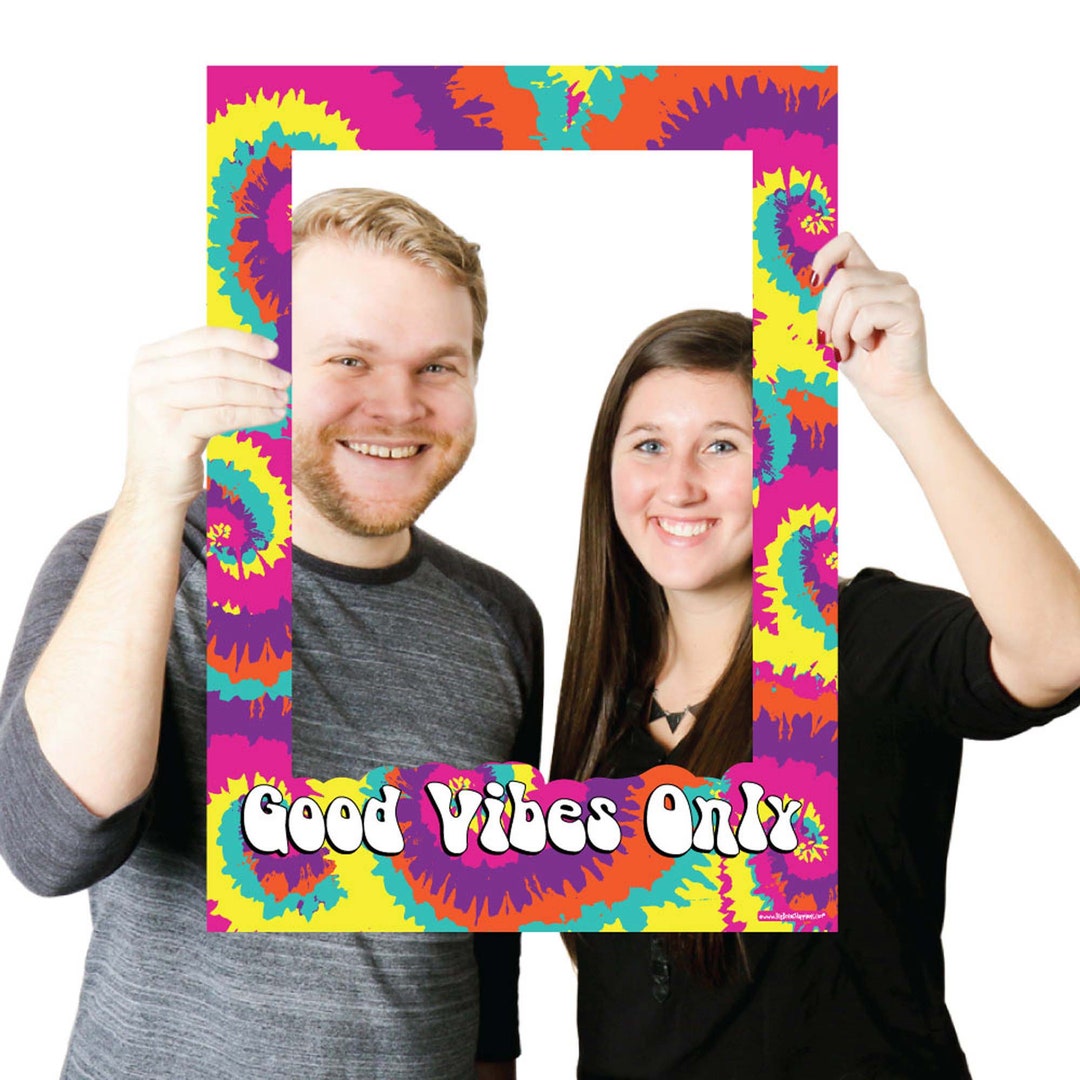 60's Hippie - 1960s Groovy Party Selfie Photo Booth Picture Frame ...