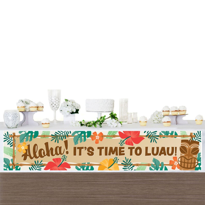 Tropical Luau Hawaiian Beach Party Decorations Party Banner - Etsy