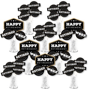 Happy Retirement - Retirement Party Centerpiece Sticks - Showstopper ...