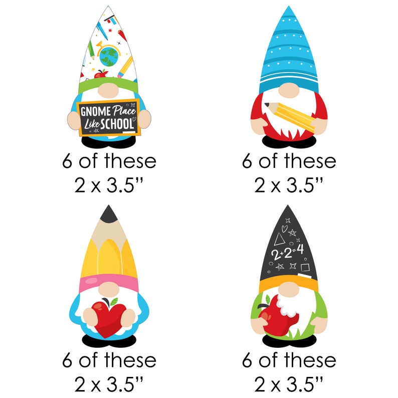 School Gnomes - DIY Shaped Teacher and Classroom Decorations cut-outs ...