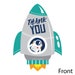 Blast off to Outer Space Shaped Thank You Cards Rocket - Etsy