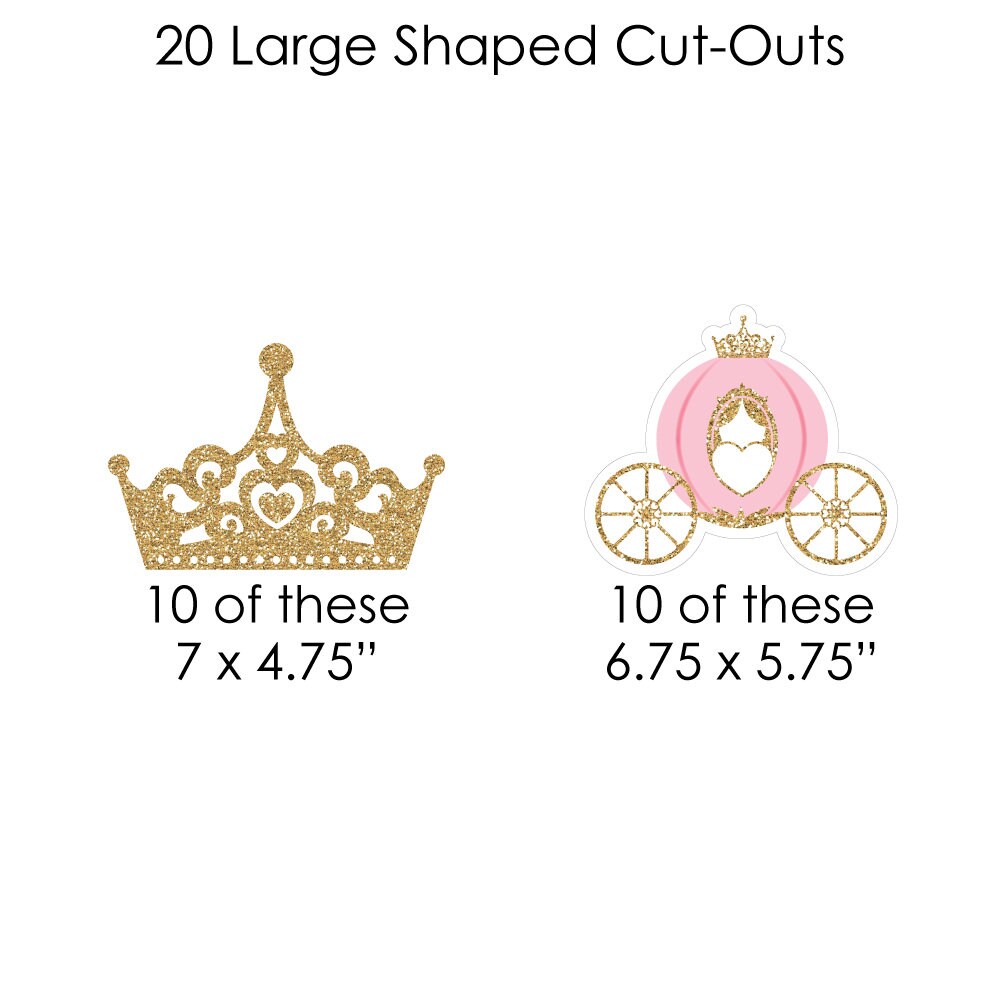 Little Princess Crown Pink and Gold Princess Baby Shower or | Etsy