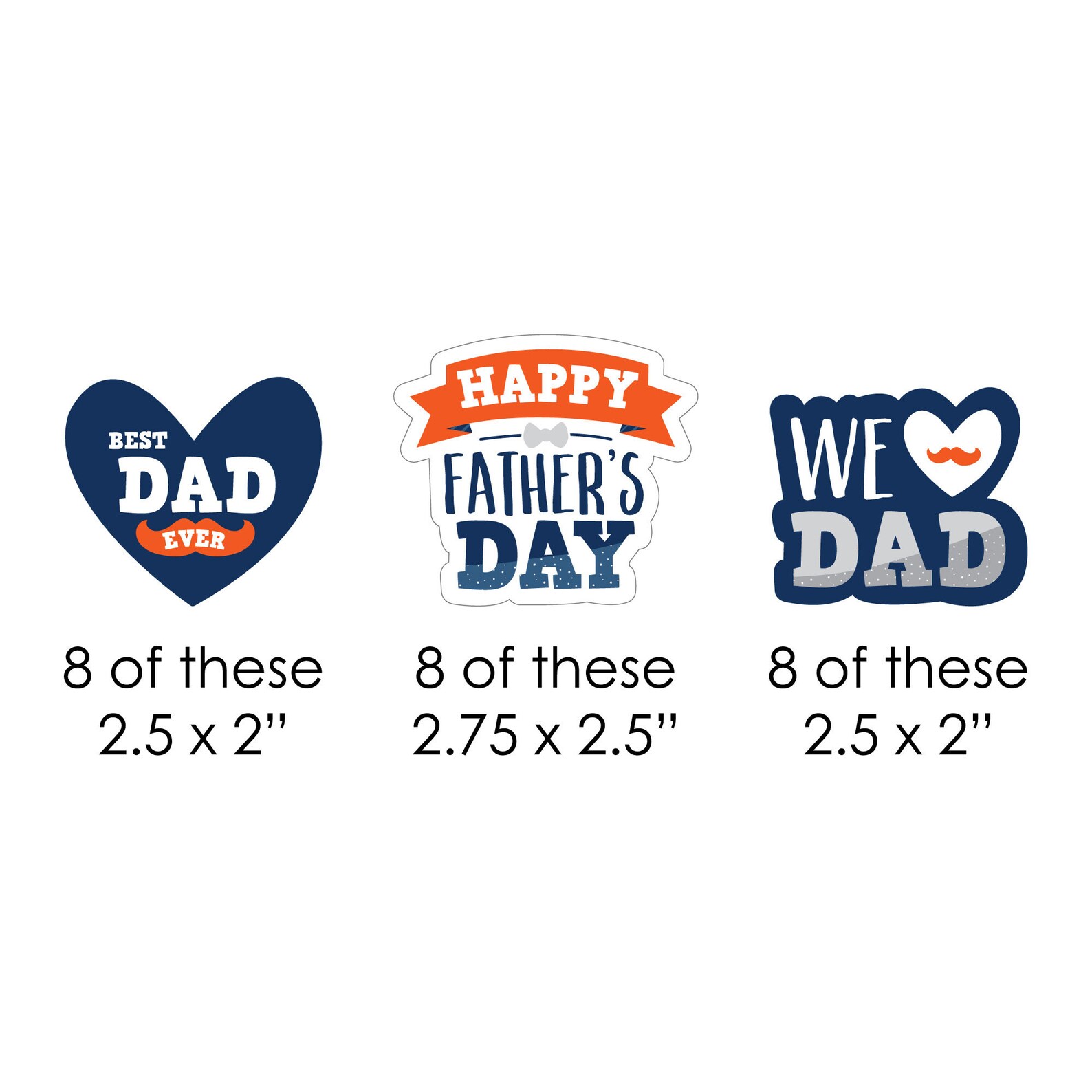 Happy Father's Day DIY Shaped We Love Dad Party Cut-outs - Etsy