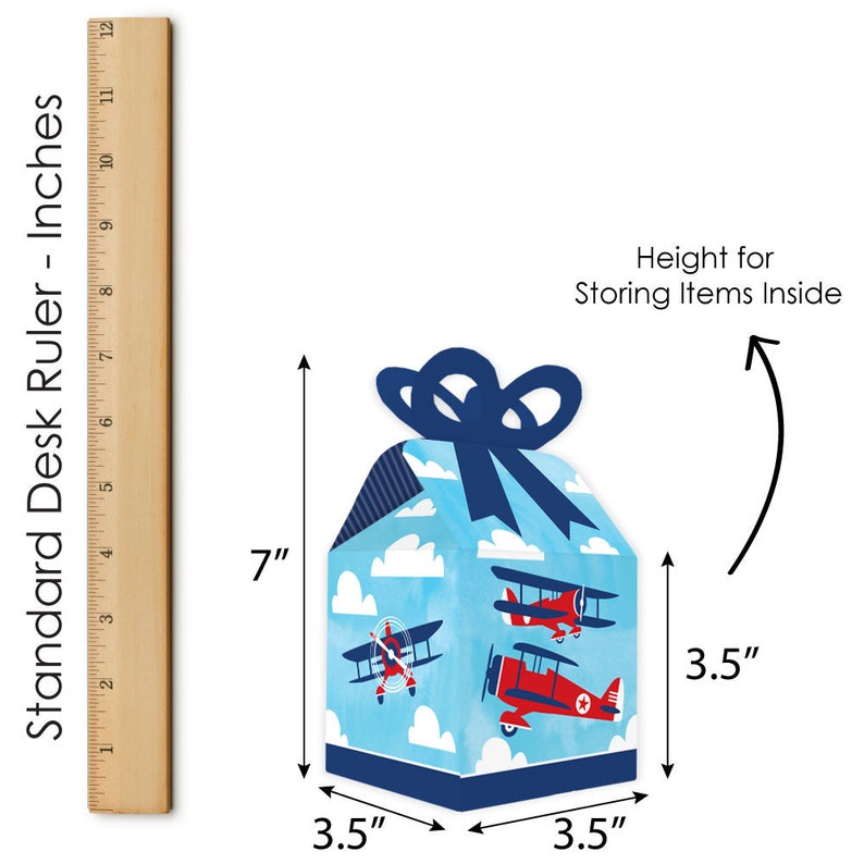 Taking Flight Airplane Square Favor Gift Boxes Vintage | Etsy