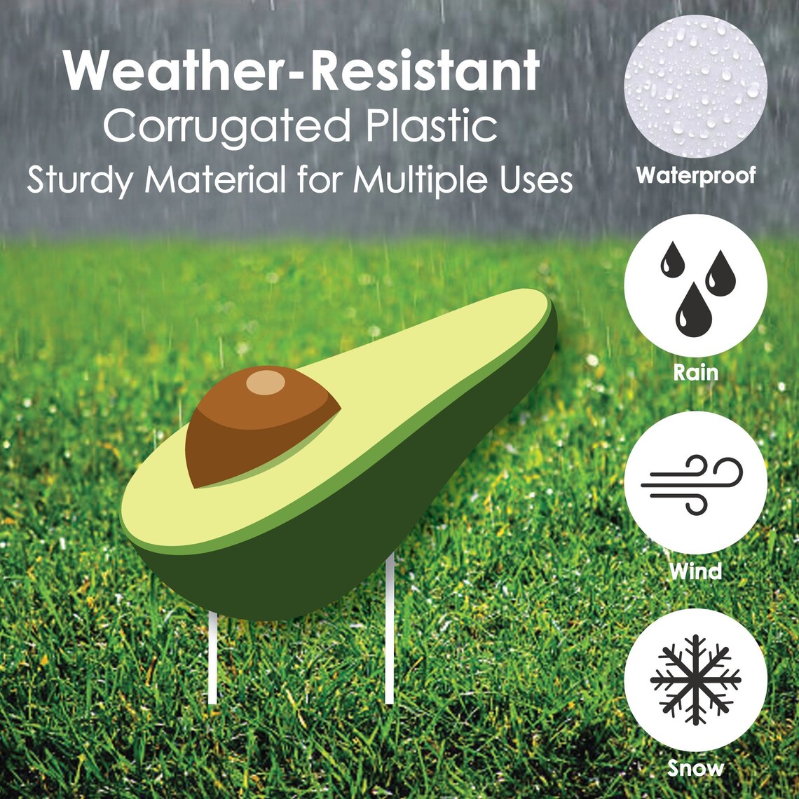 Hello Avocado Yard Sign and Outdoor Lawn Decorations - Etsy