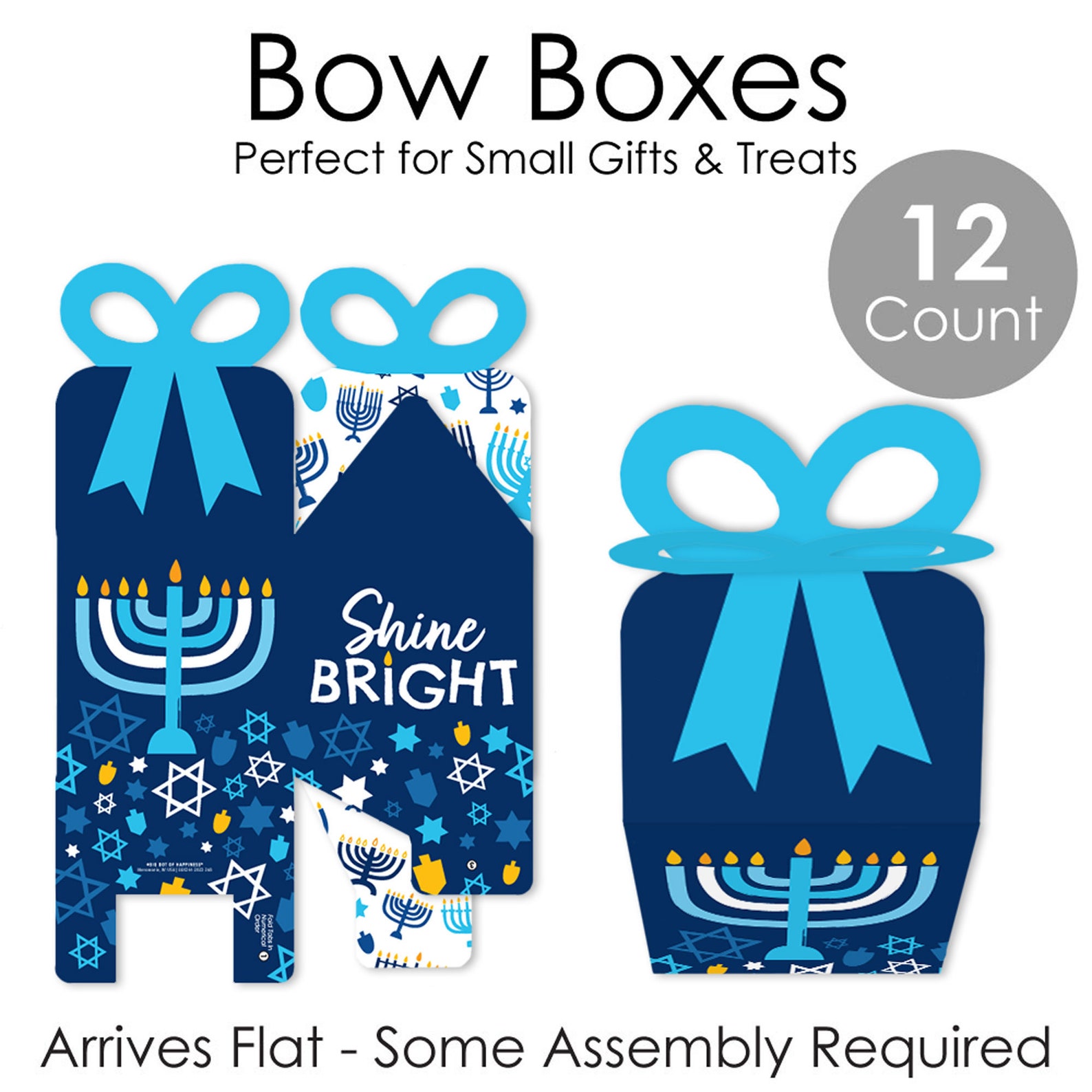 Hanukkah Menorah Square Favor Gift Boxes Chanukah Holiday - Etsy