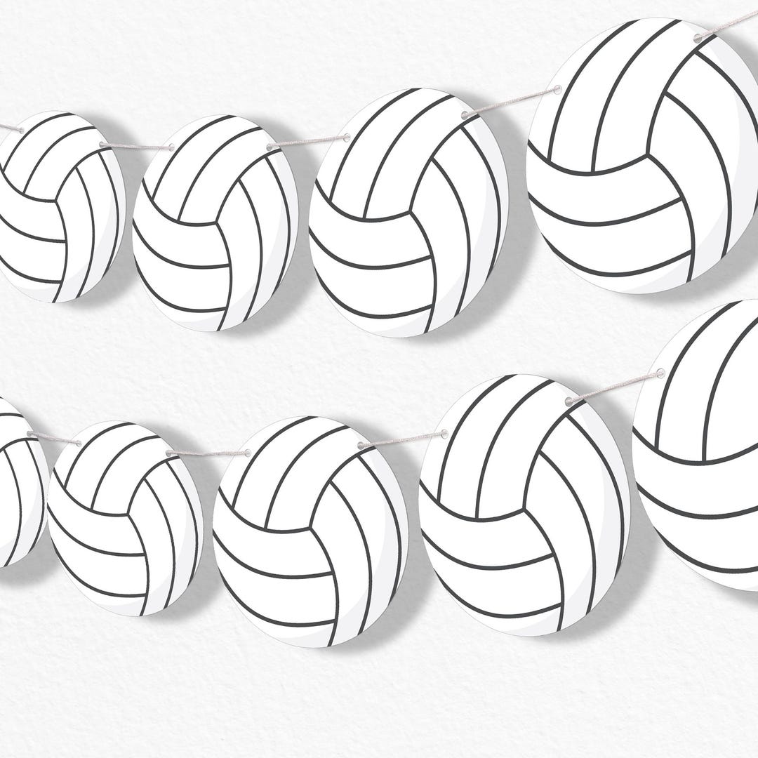 Volleyball Garland Banner, Sports Birthday Party or Baby Shower ...