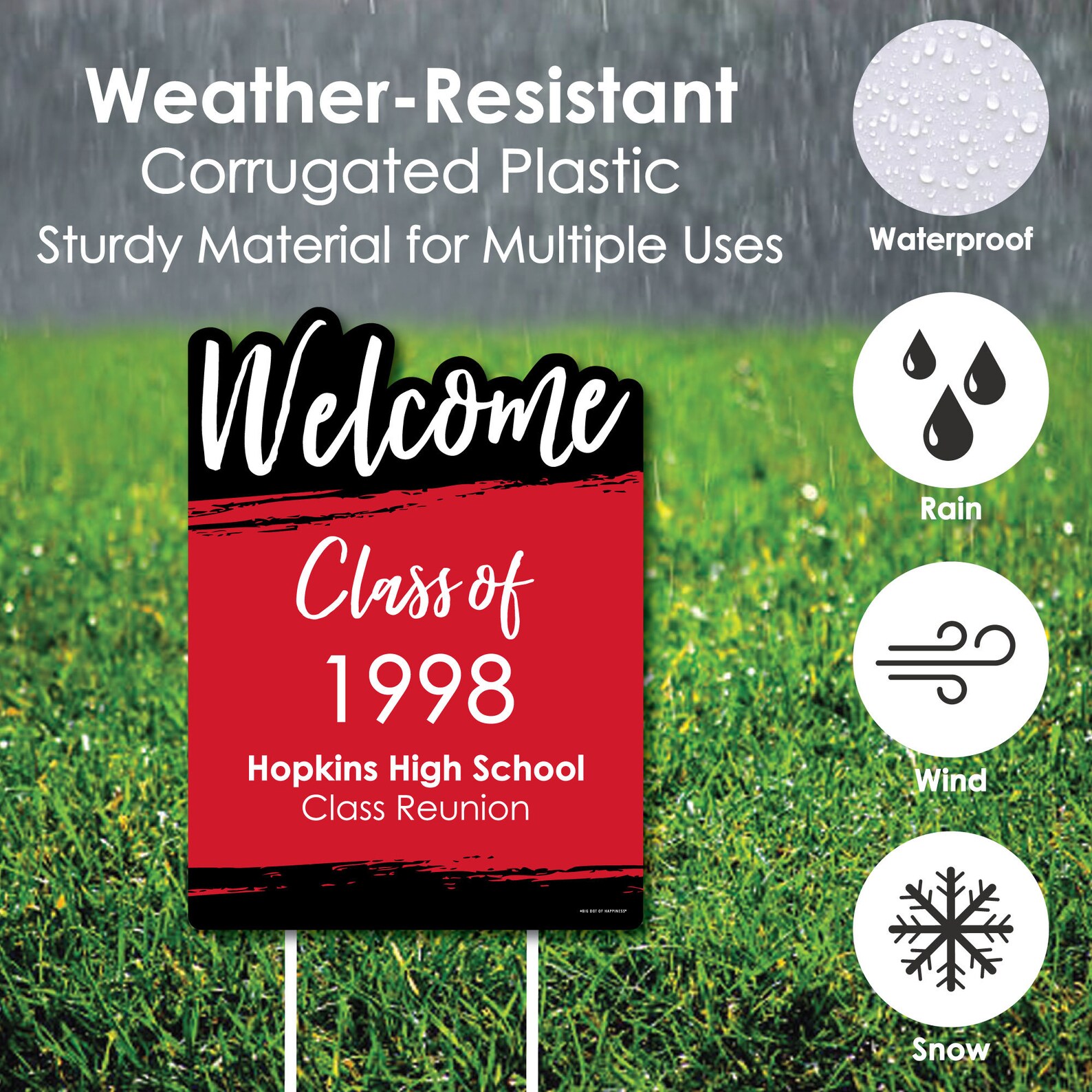 Reunited Red Party Decorations School Class Reunion Party - Etsy