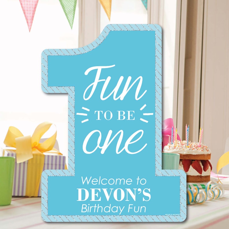 Fun to Be One 1st Birthday Boy Party Decoration First | Etsy