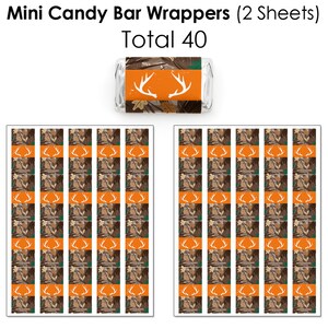 Gone Hunting - Mini Candy Bar Wrappers, Round Candy Stickers and Circle ...
