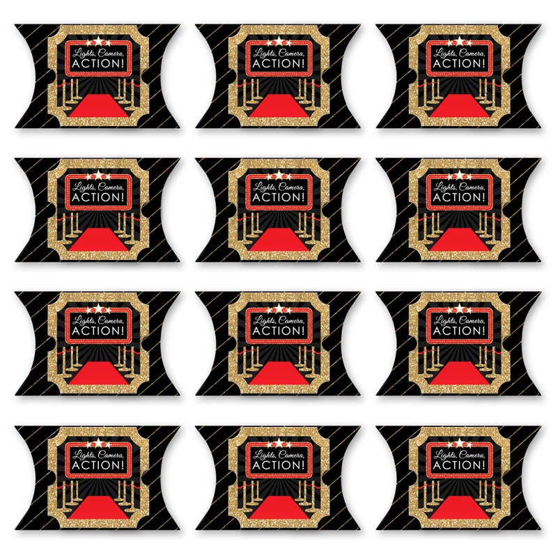 Red Carpet Hollywood Favor Gift Boxes Movie Night Party - Etsy
