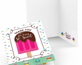 Candy Thank You Note Card Candies Thank You Card Candy Girl - Etsy