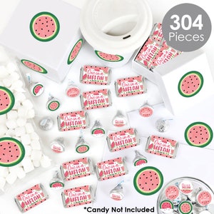 Sweet Watermelon - Mini Candy Bar Wrappers, Round Candy Stickers and ...