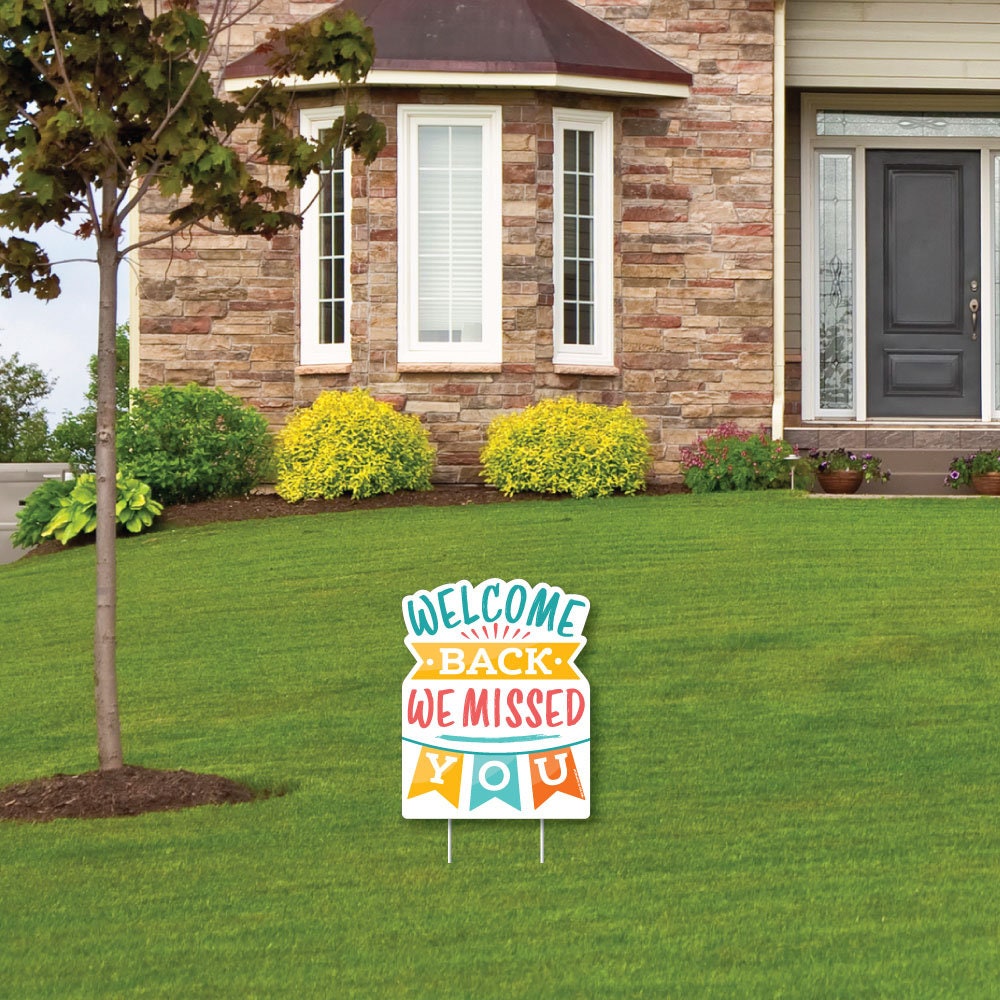 Welcome Back Outdoor Lawn Sign We Missed You Yard Sign 1 - Etsy