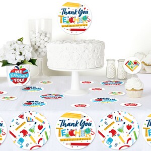 Thank You Teachers - Teacher Appreciation Giant Circle Confetti - Party ...