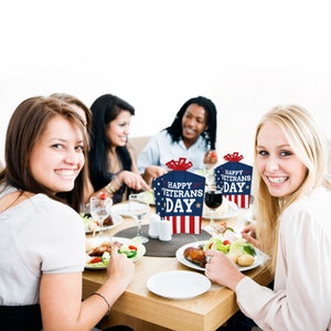 Happy Veterans Day - Table Decorations - Patriotic Fold and Flare ...