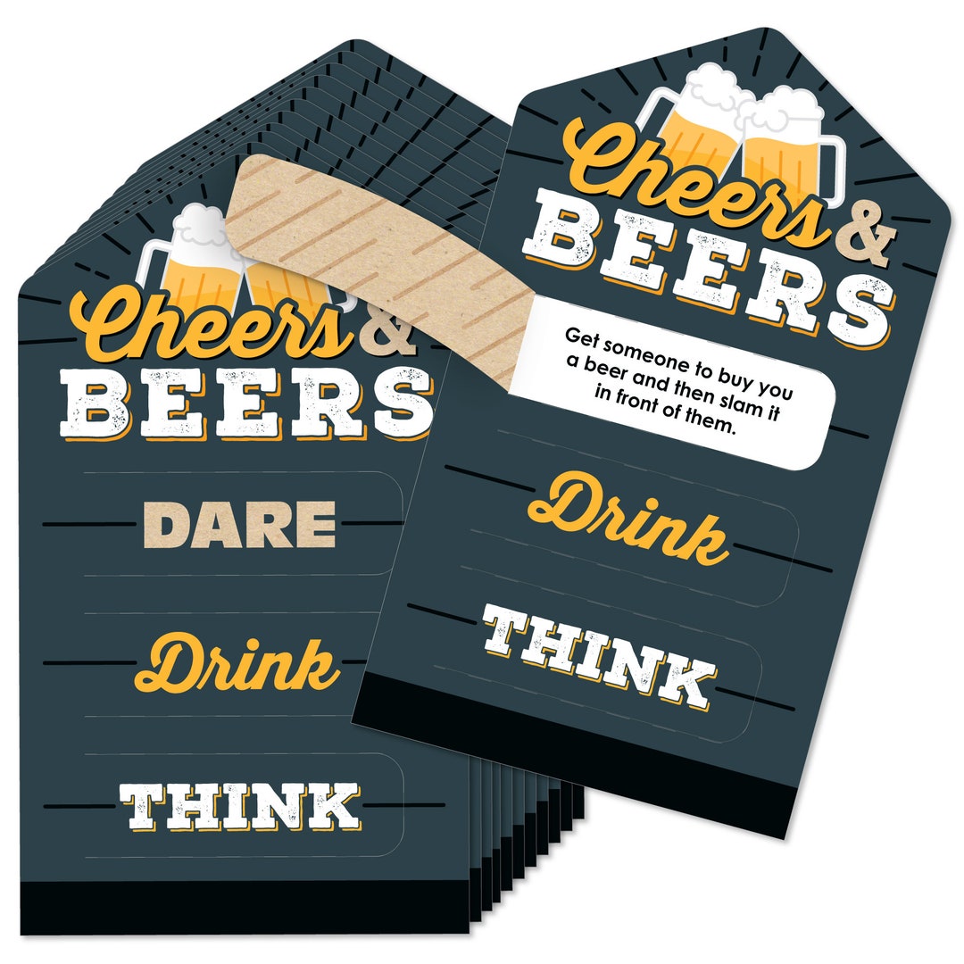 Cheers and Beers Happy Birthday - Birthday Party Game Pickle Cards ...
