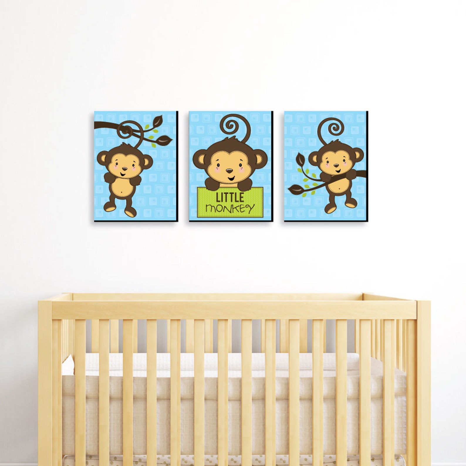 Monkey Boy Kids Room Nursery & Home Décor 7.5 X 10 Kids - Etsy