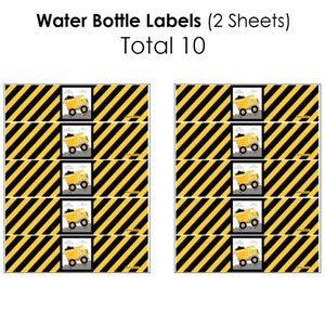 Dig It Construction Party Zone Mini Wine Labels Wine - Etsy