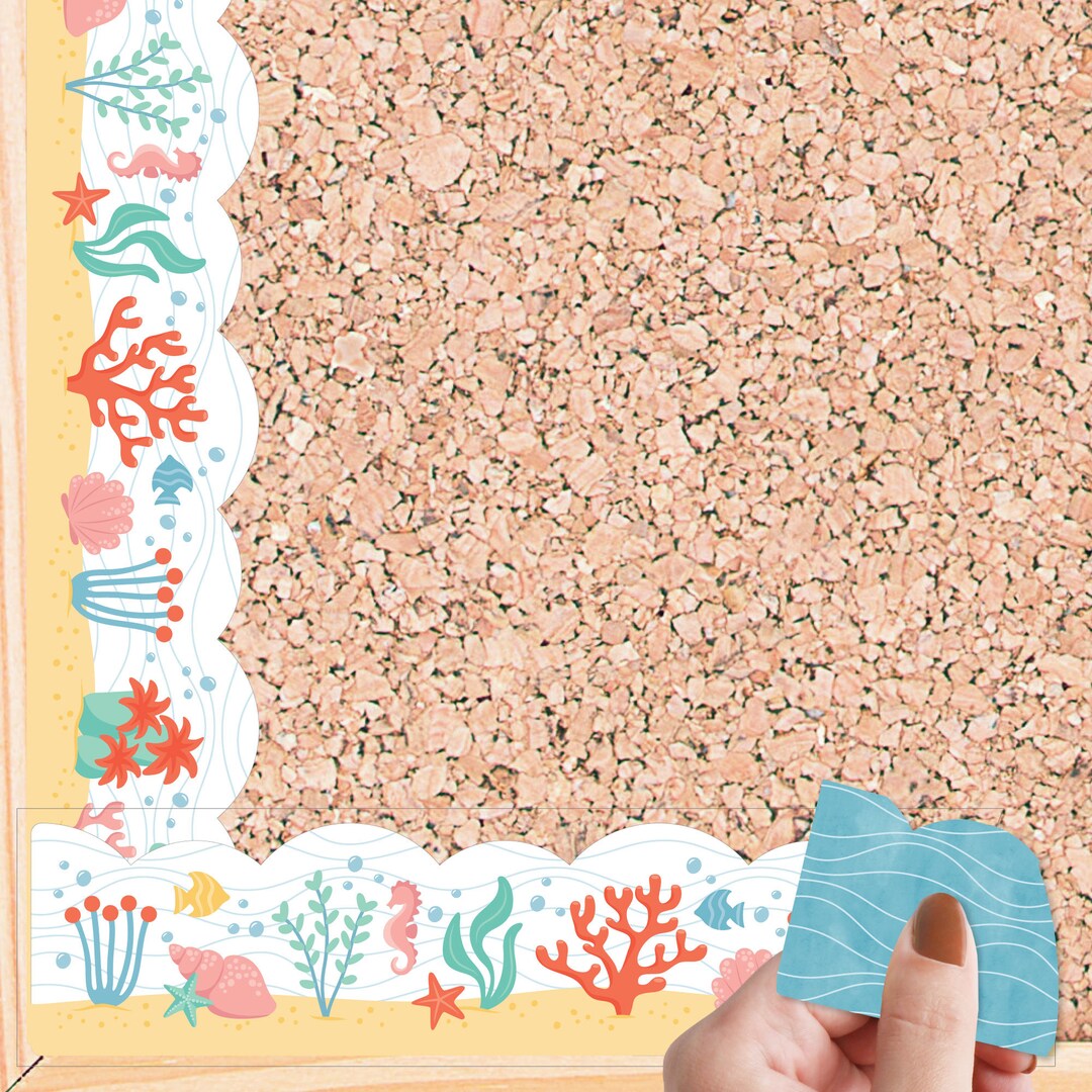 Ocean Creatures - Scalloped Classroom Decor - Bulletin Board Borders ...