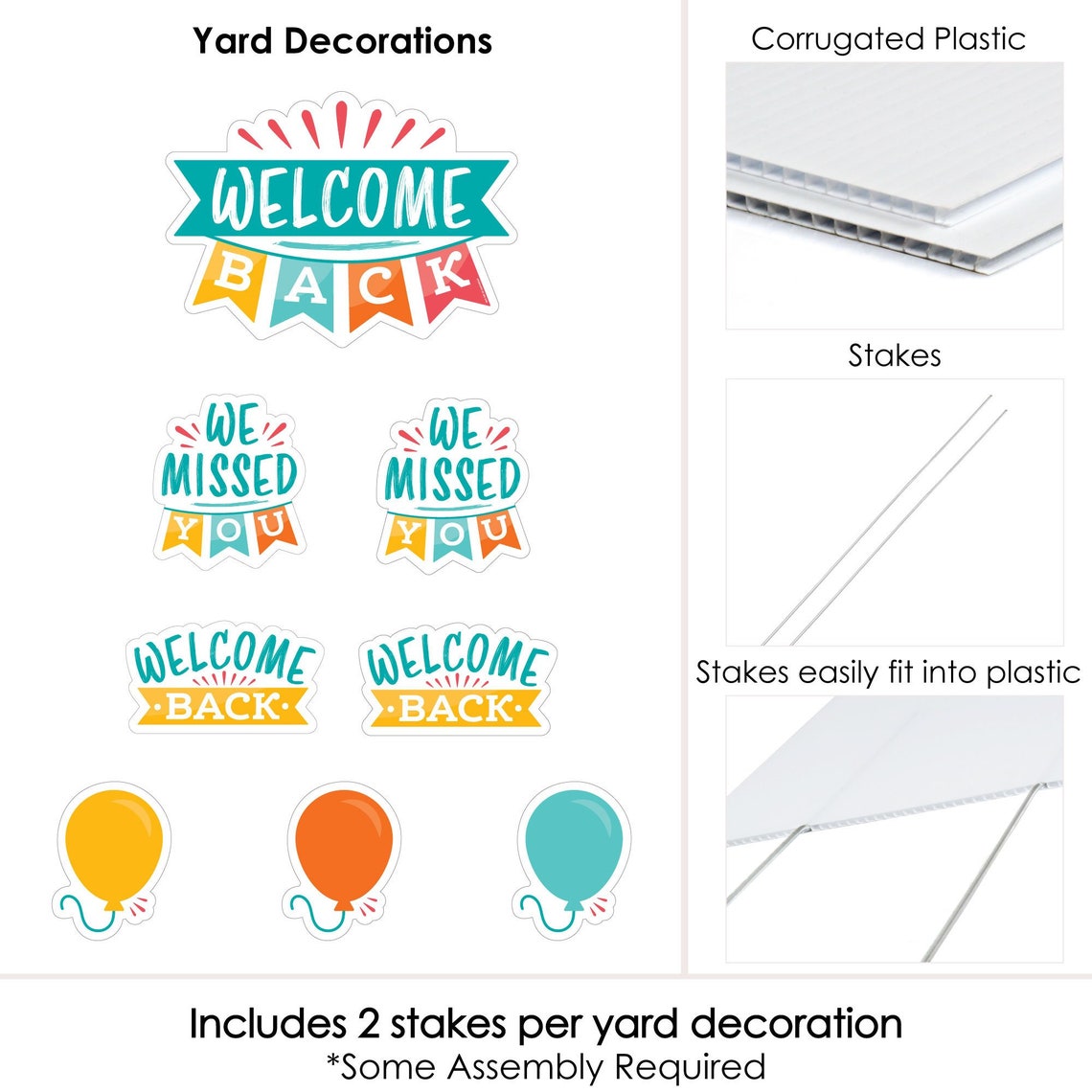 Welcome Back Yard Sign and Outdoor Lawn Decorations We - Etsy