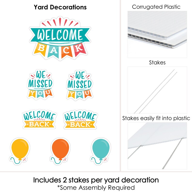 Welcome Back Yard Sign and Outdoor Lawn Decorations We - Etsy