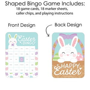 Spring Easter Bunny - Bingo Cards and Markers - Happy Easter Party ...