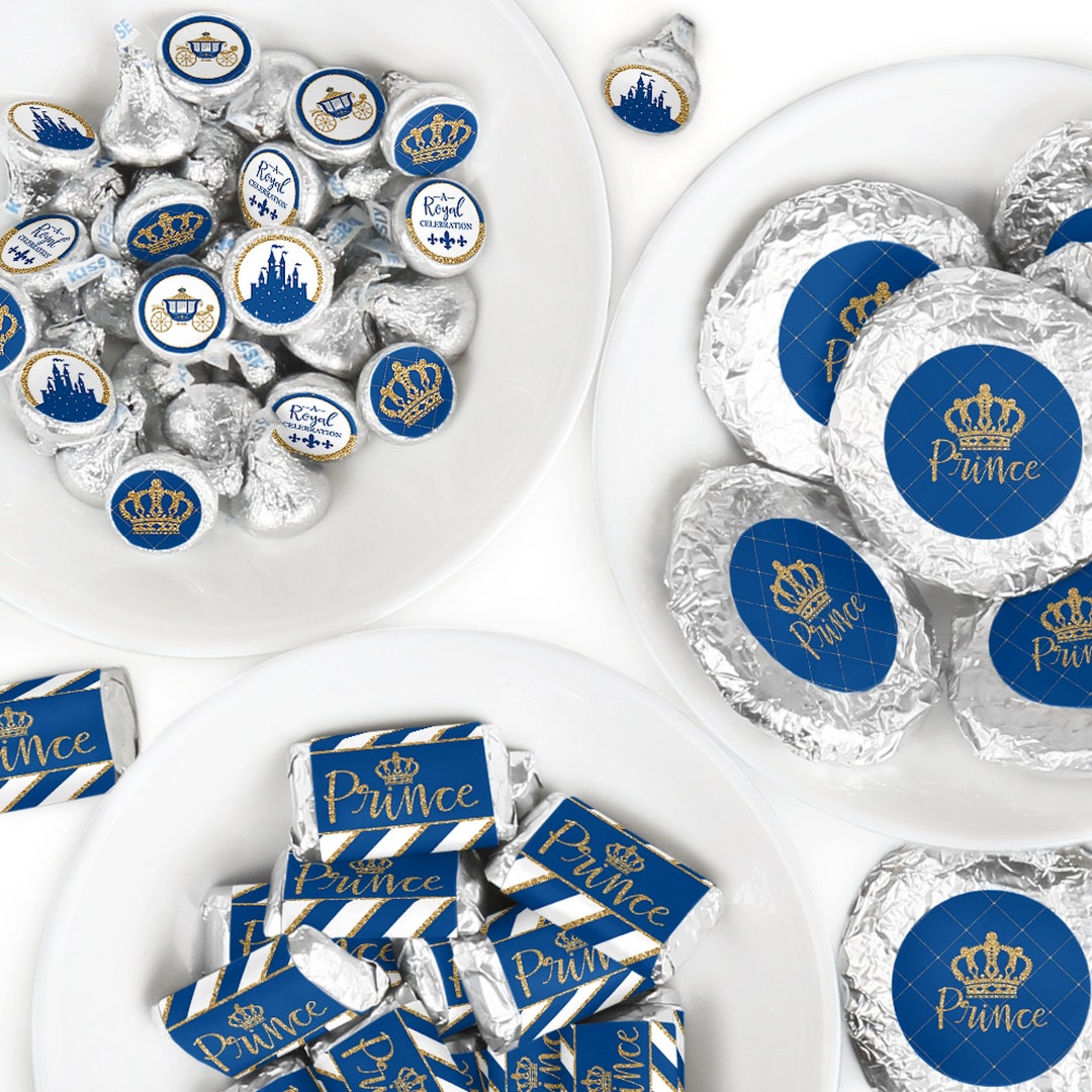 Royal Prince Charming - Mini Candy Bar Wrappers, Round Candy Stickers ...