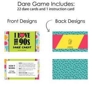 90's Throwback - 1990s Party Dare Cards - Nineties Party Game - I Love ...
