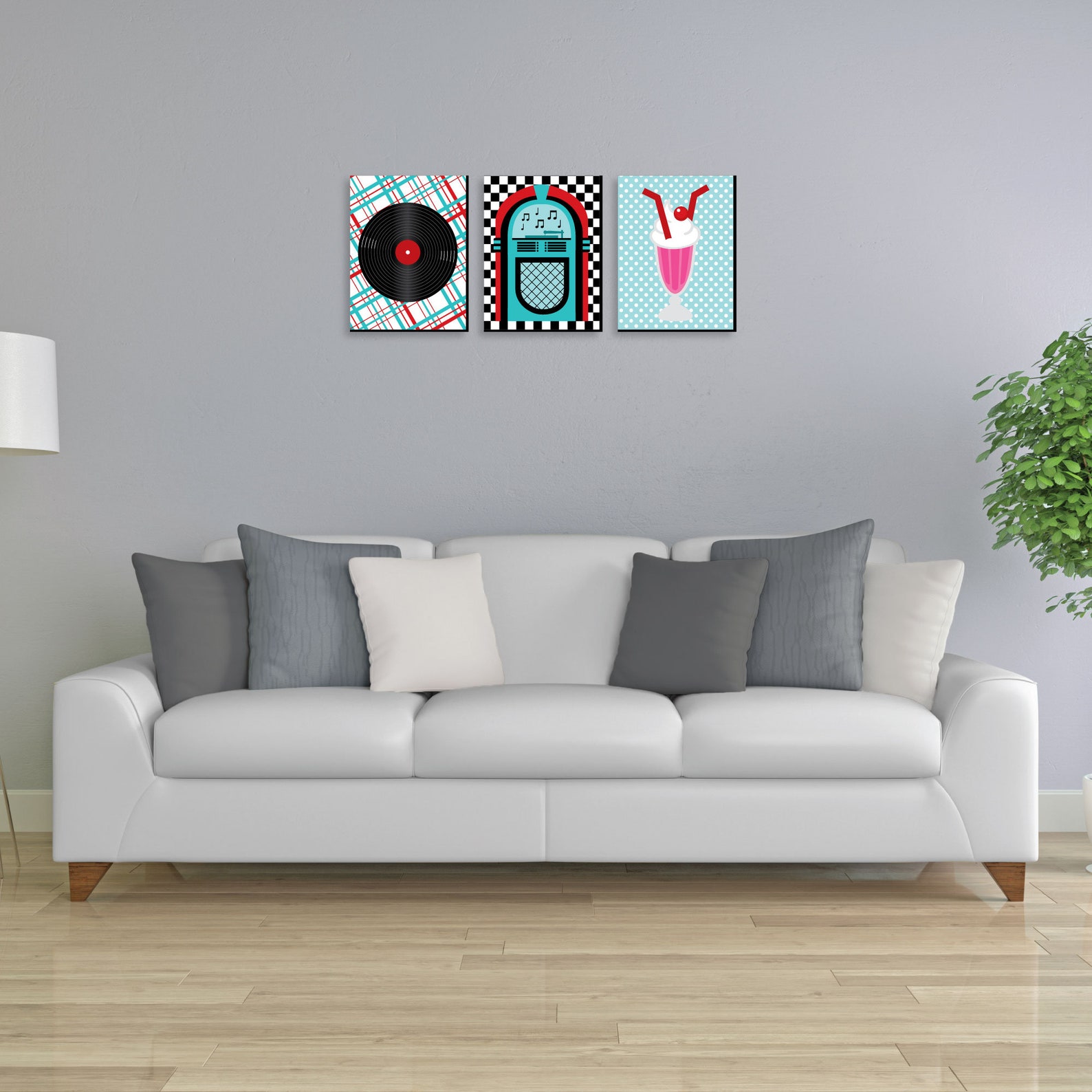 50's Sock Hop 1950s Wall Art Room Decor and Rock N Roll - Etsy