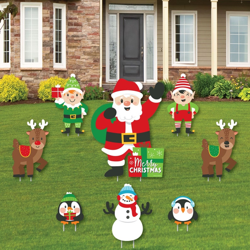 Very Merry Christmas Yard Sign and Outdoor Lawn Decorations - Etsy