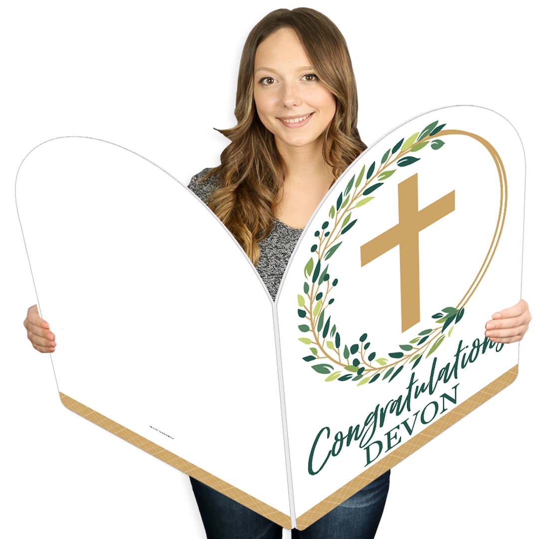 Elegant Cross Religious Congratulations Giant Greeting Card - Etsy