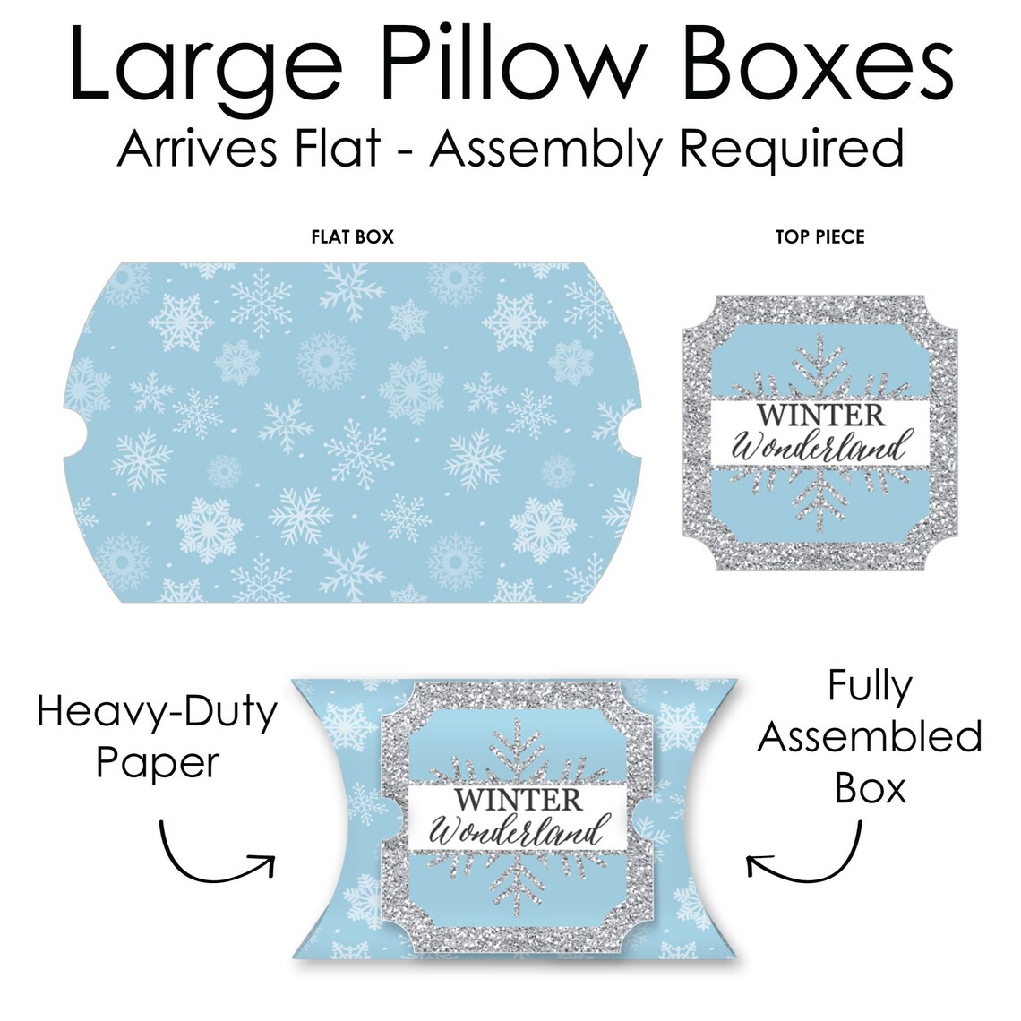 Winter Wonderland Favor Gift Boxes Snowflake Holiday Party - Etsy